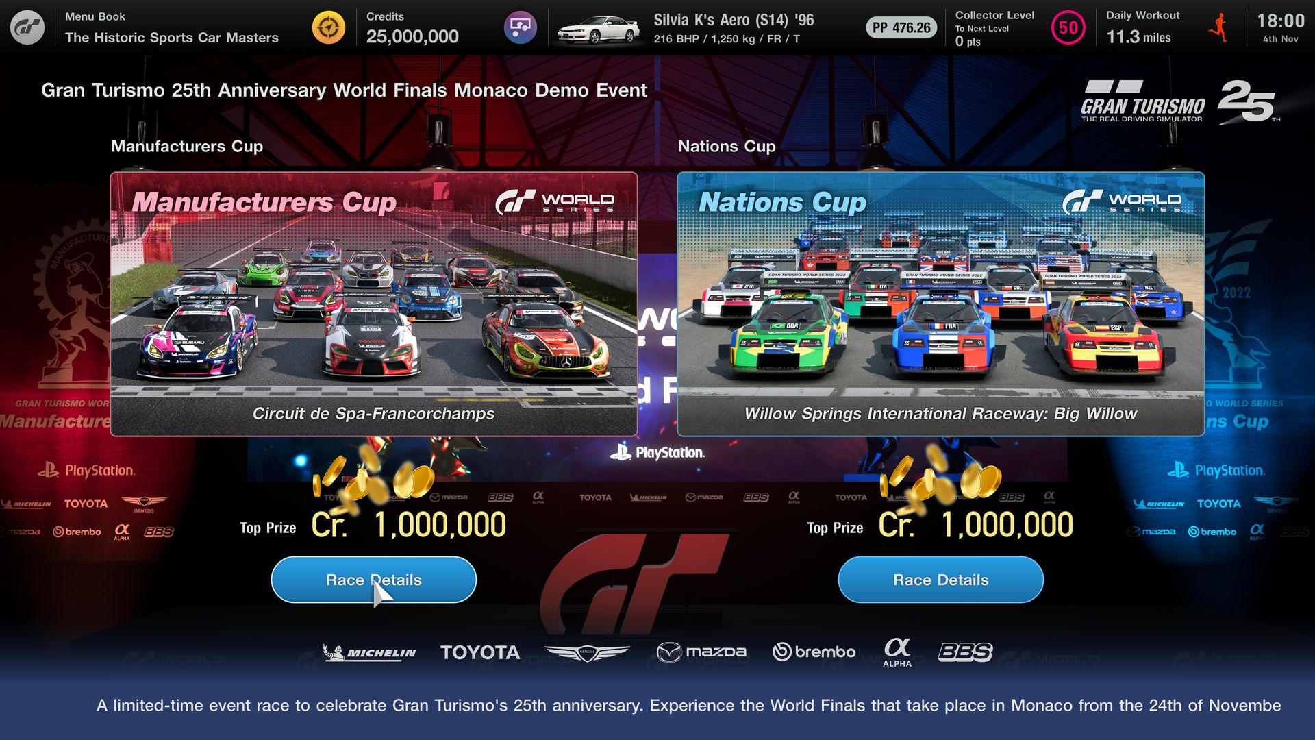 Announcing the 'Gran Turismo 25th Anniversary' and 'World Finals' Celebration Campaigns! - gran ...